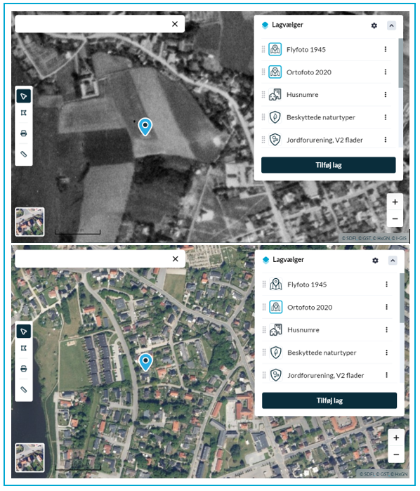 Danmarks Arealinformation: Se din ejendom fra luften gennem tiden ...