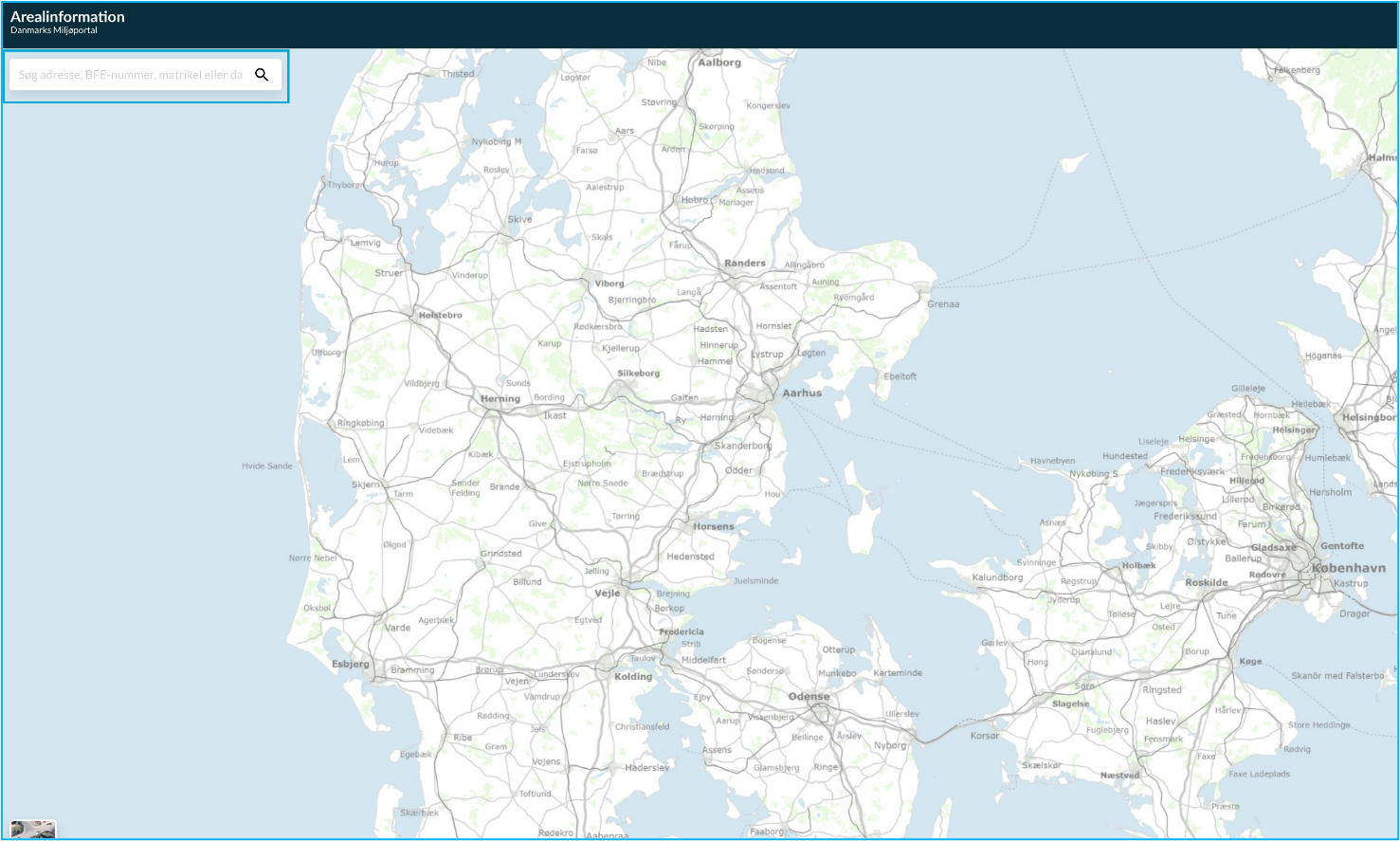 Danmarks Arealinformation: Find en adresse – Danmarks Miljøportal