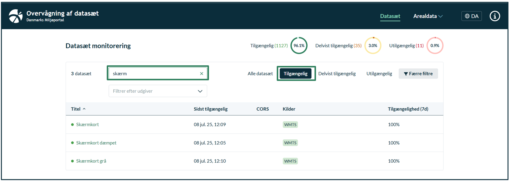 Danmarks Arealinformation: Der kommer ikke noget Danmarkskort frem ...