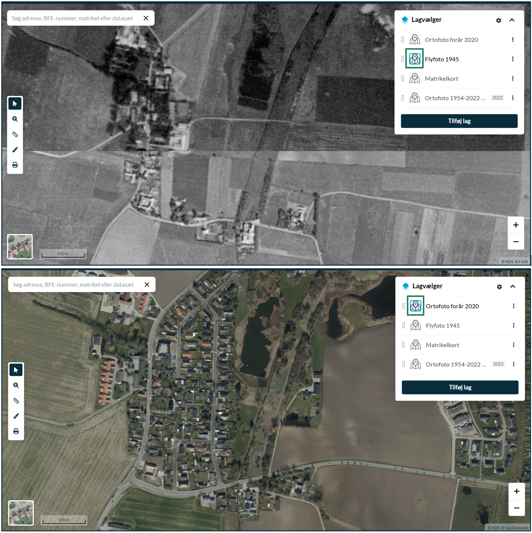 Danmarks Arealinformation: Se din ejendom fra luften gennem tiden ...